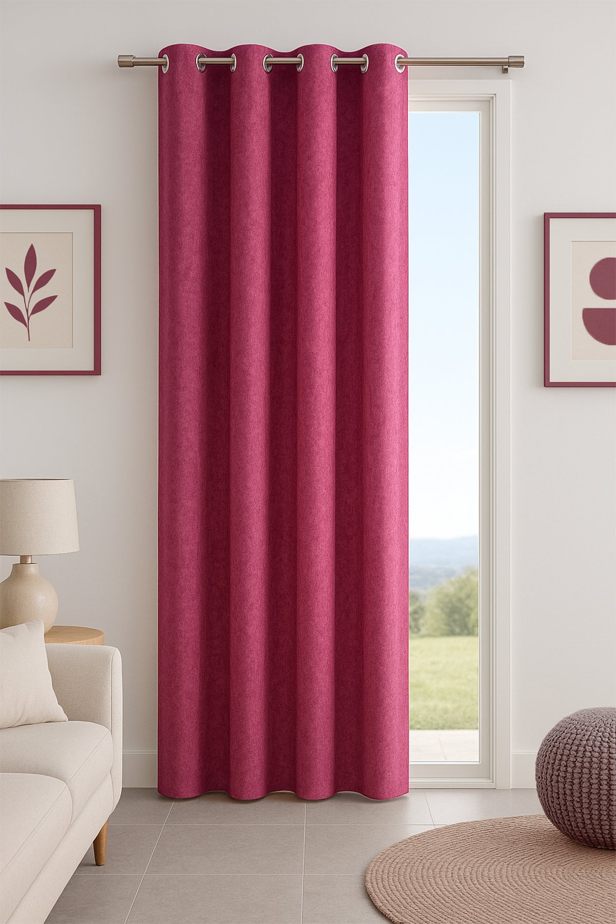 Harmony Halkalı Fon Perde Fuşya 140x260 – Premier Home